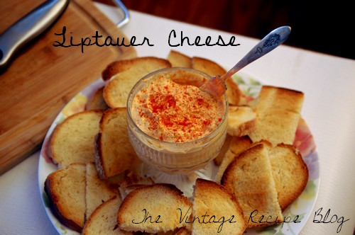 Vintage Recipe Blog: Liptauer Cheese Spread