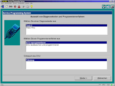 GM Tech2 clone program ECU with SPS in TIS2000