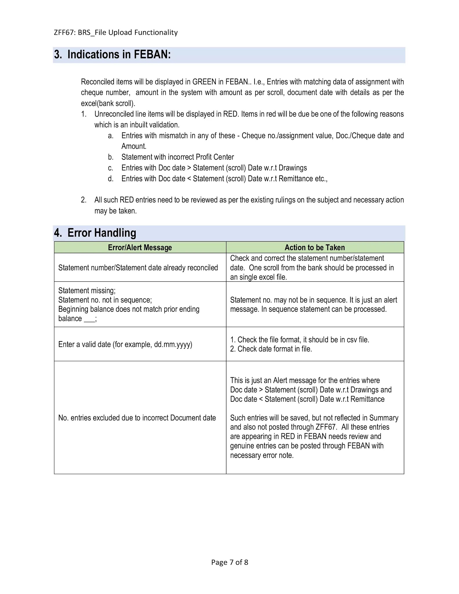 Standard Operating Procedure (SOP) Manual Bank Reconciliation with File ...