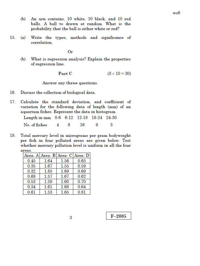 Alagappa University M.Sc.Zoology Elective - BIOSTATISTICS APRIL 2019 ...