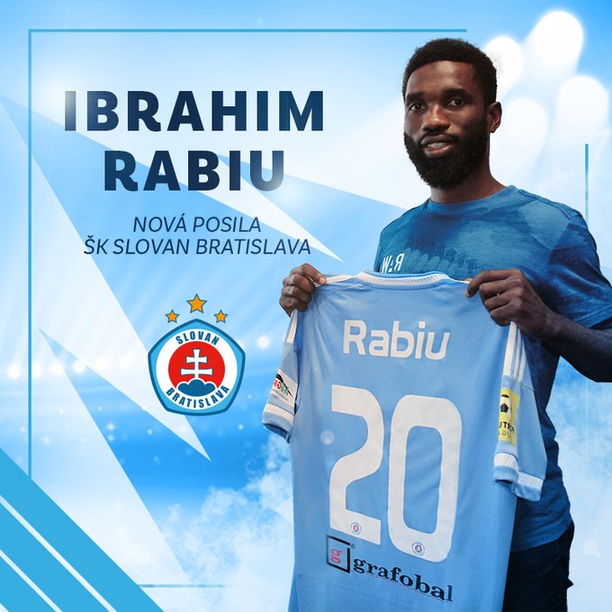 Rabiu Ibrahim Signs For ŠK Slovan Bratislava