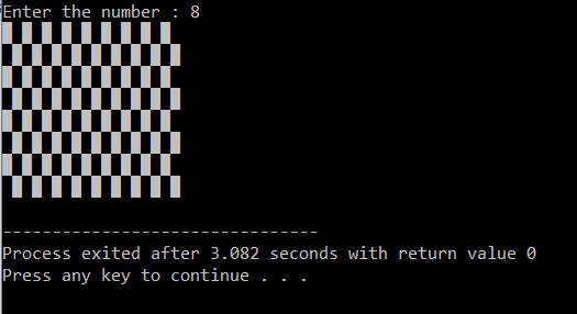 C Program To Print Chess Board | C Programming