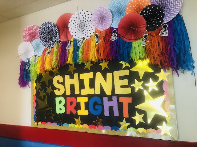 Doodle Bugs Teaching {first grade rocks!}: Shine Bright Bulletin Board