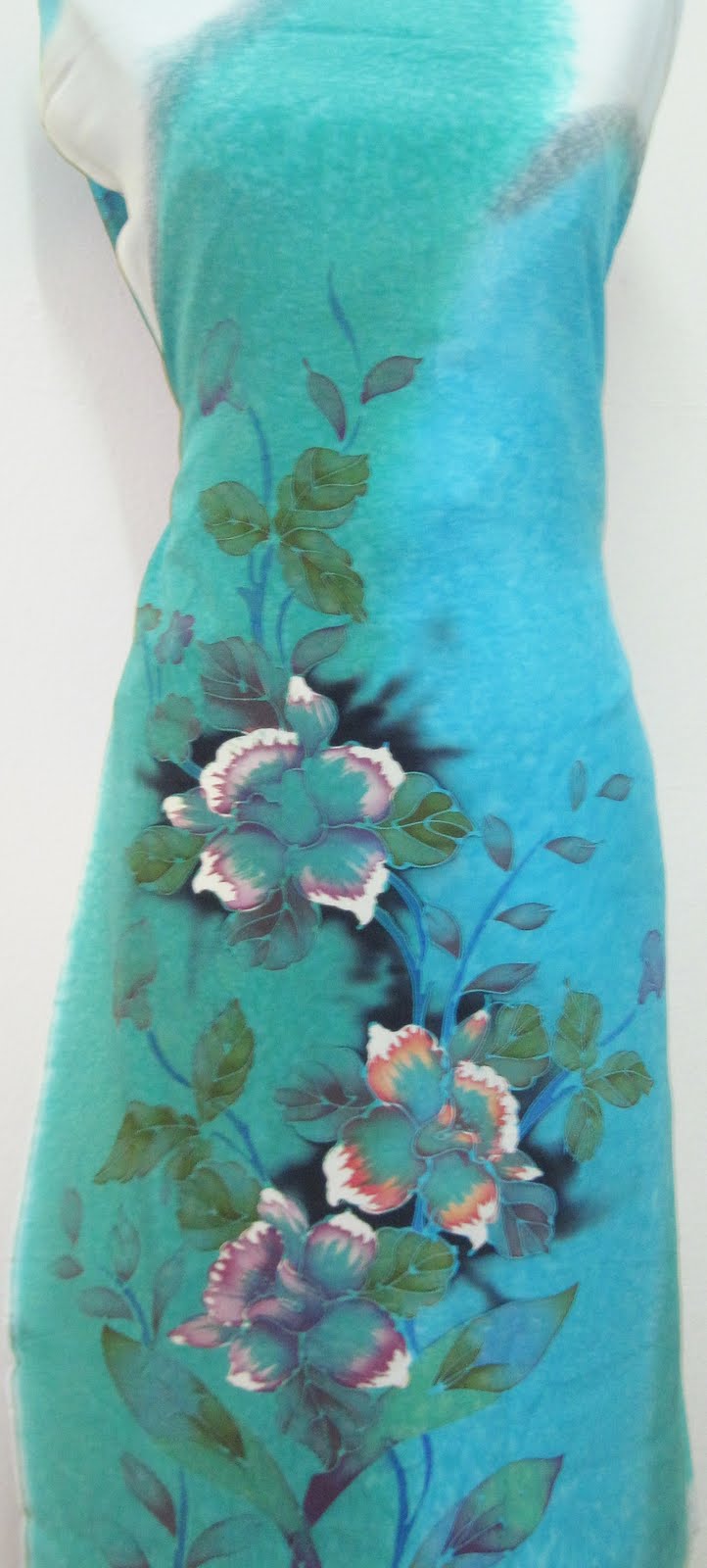 Batik Sutera Crepe 2 Tone | Silky Batik Sutera Terengganu