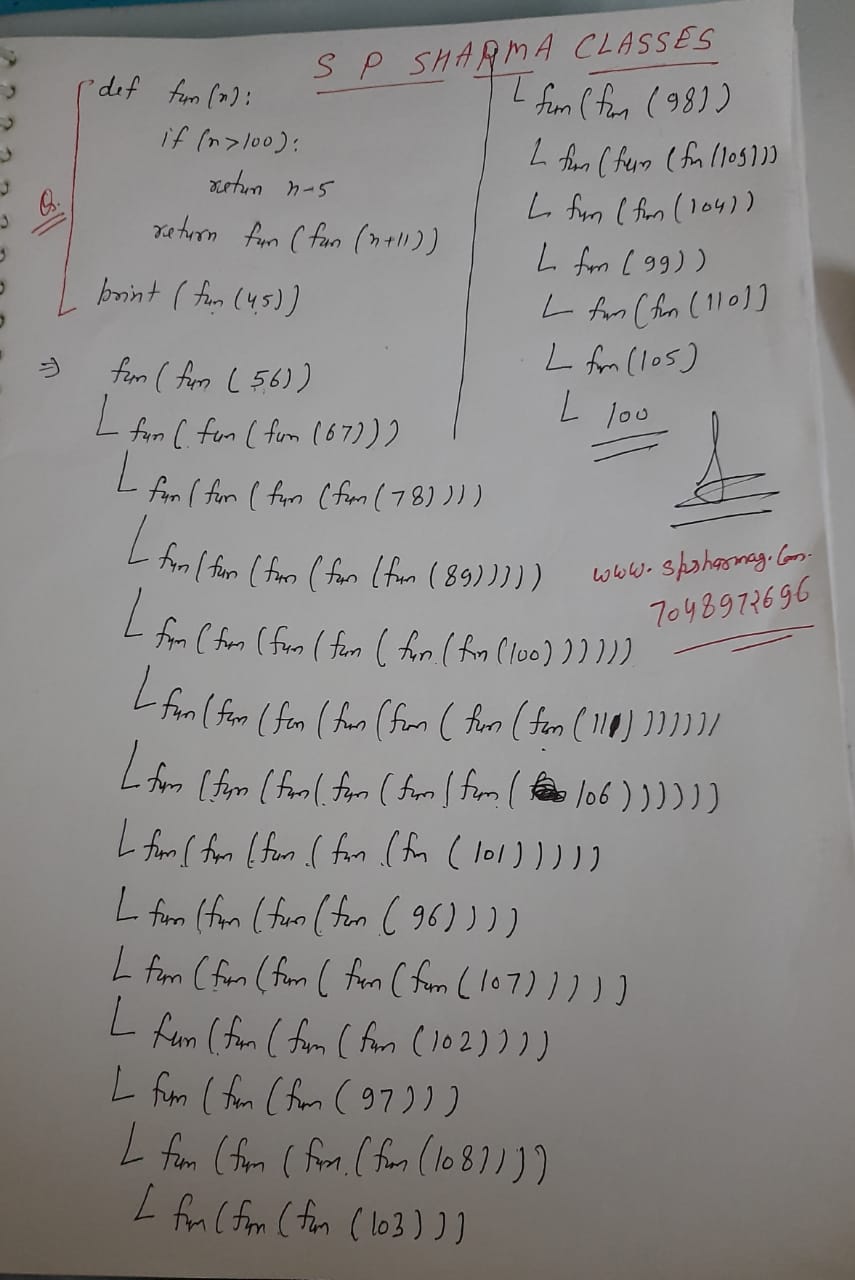 Tgtpgtcs 20 Python Question Discussion 03 Tgt Pgt Cs Tgt Pgt Computer Science Dsssb