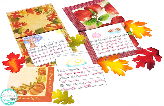 Writing Inspiration with Napkin Books | K's Classroom Kreations