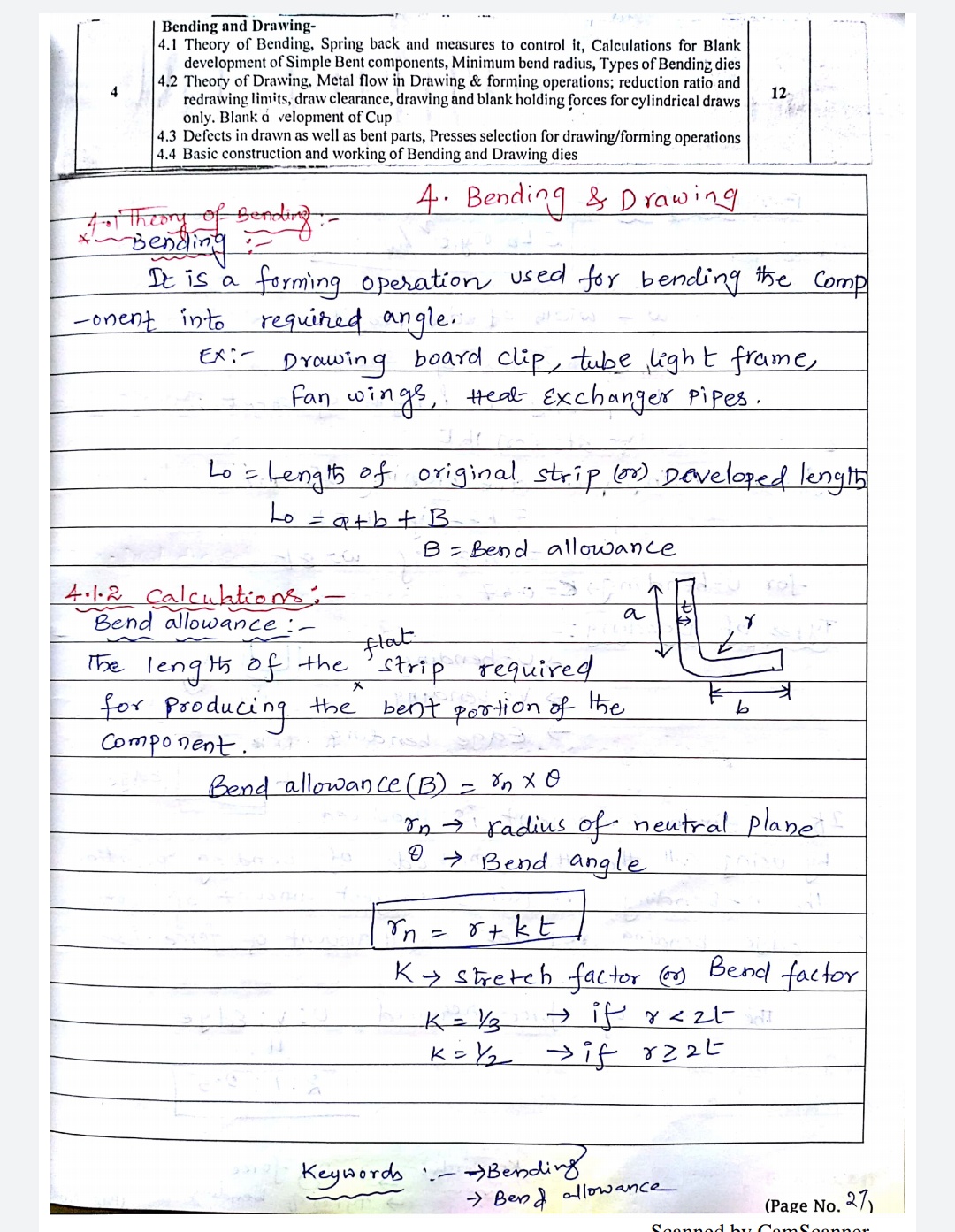 Notes For Press Tool Desing [PTD] Module 4 | Download PDF Free