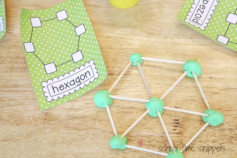 Preschool Geometry: Building Shapes with Playdough | School Time Snippets