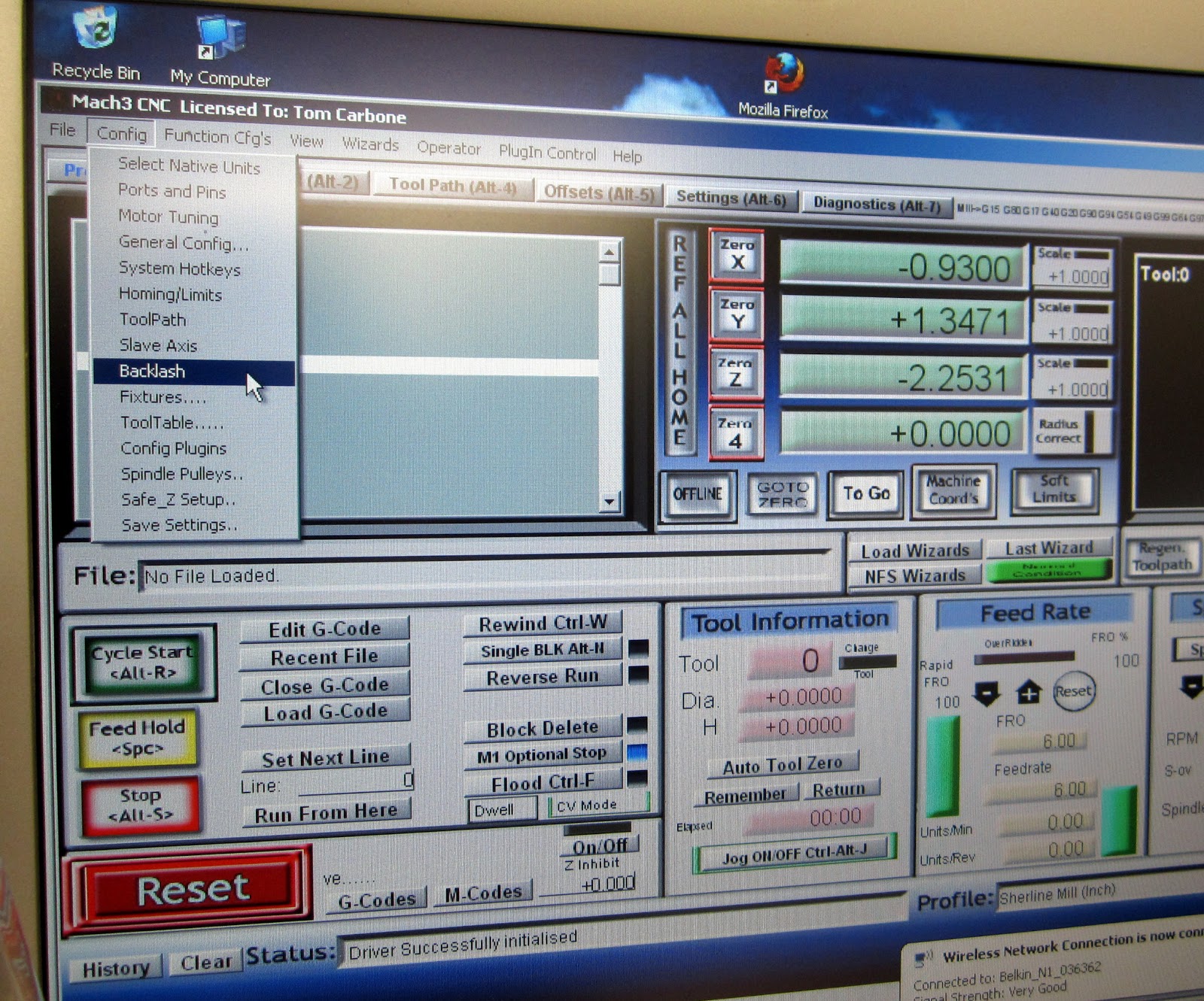 MI Shop Tools Inventions: Sherline CNC - Setting Backlash in Mach 3