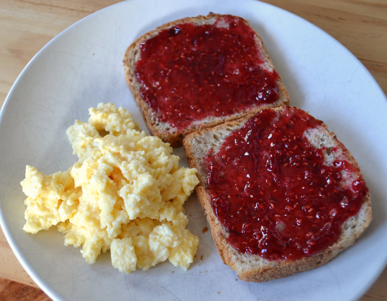 Scrambled Eggs And Jelly Toast