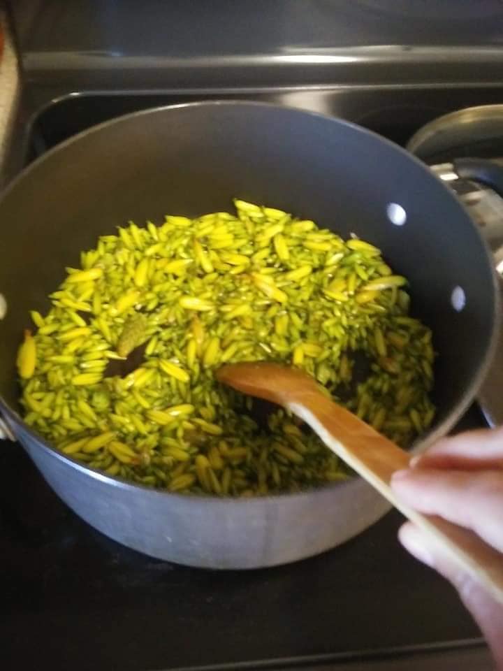 FLOR DE SABILA CON POLLO EN SALSA ROJA