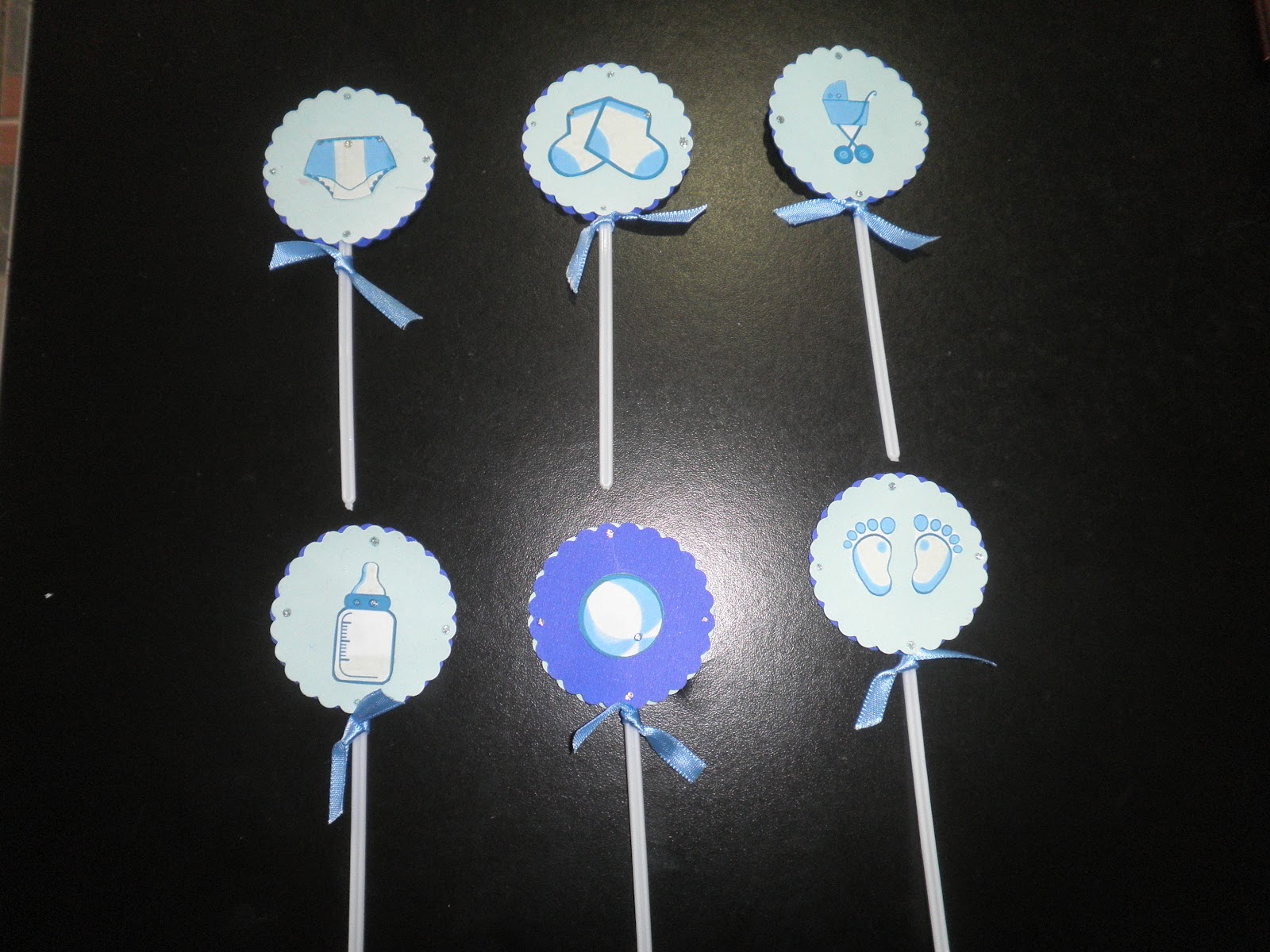 Dinha Ateliê- arte em papel: TOPPER PARA BABY CHÁ MENINO