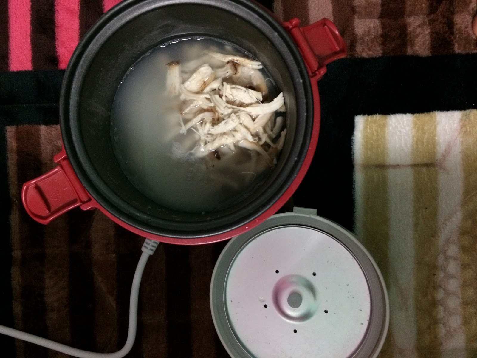 aidapenatnaktulis..: Masak bubur menggunakan periuk nasi