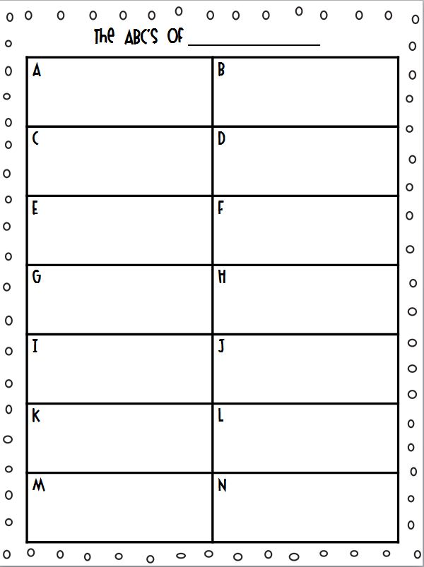 Classroom Freebies Too: The ABCs of...