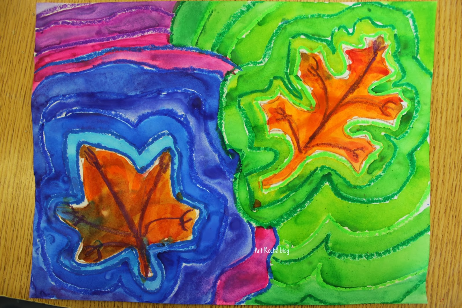 Art Rocks!: Grade 3: Leaves and Lines Resist
