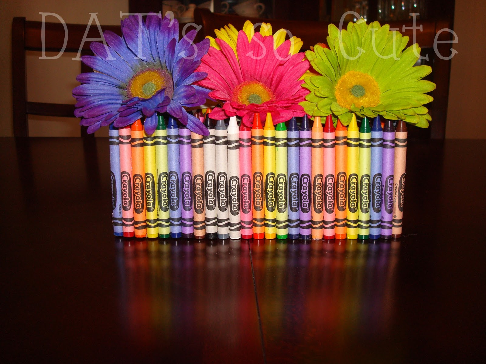 DAT's so Cute: Crayon Centerpiece