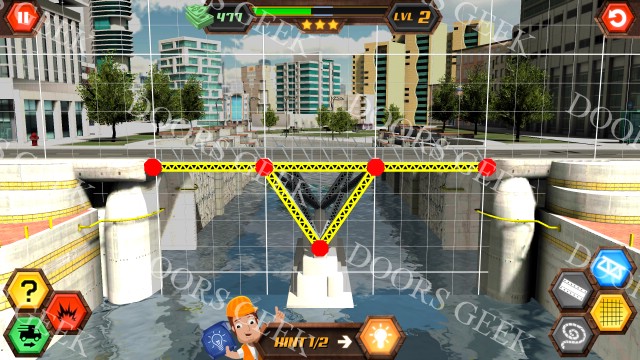 Bridge Construction Simulator [Easy] Level 2 ~ Doors Geek