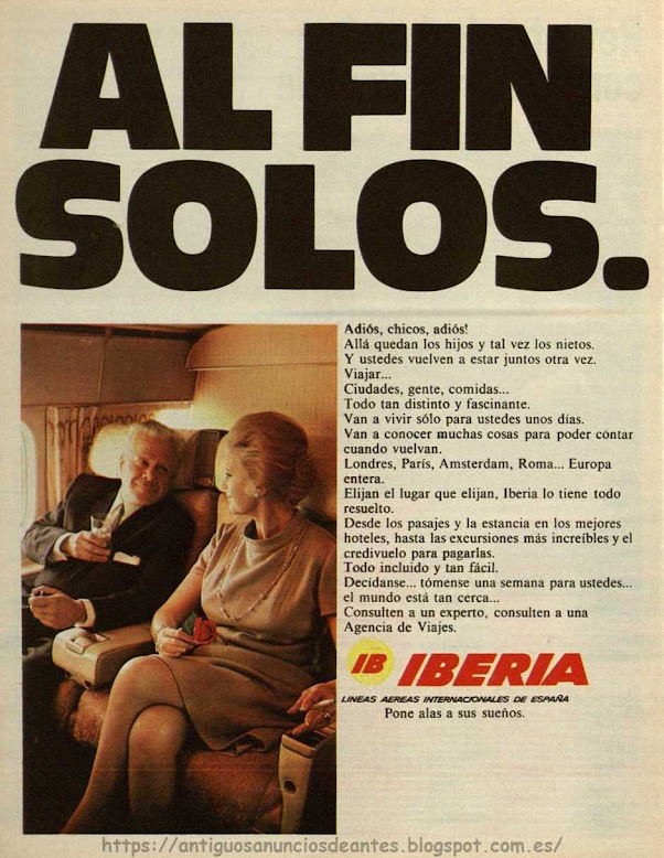 Antiguos anuncios de antes: Iberia (linea aérea) (36 anuncios)