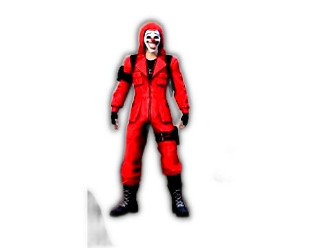 free fire red criminal png sticker