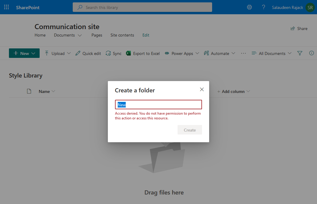 SharePoint Online: "Access denied. You do not have permission to ...