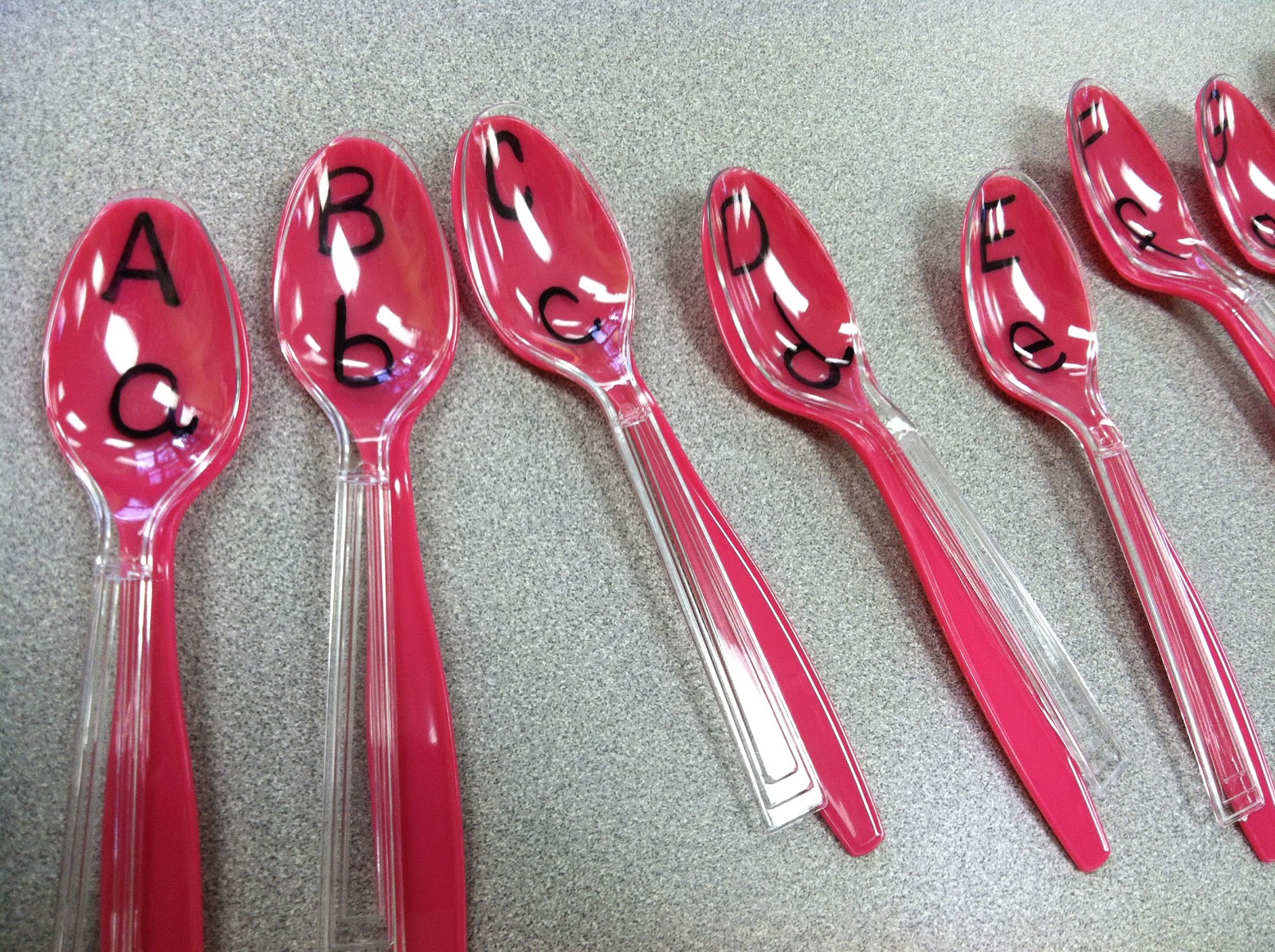 Ms. Clark: "The Spoon Game"- Letter Identification