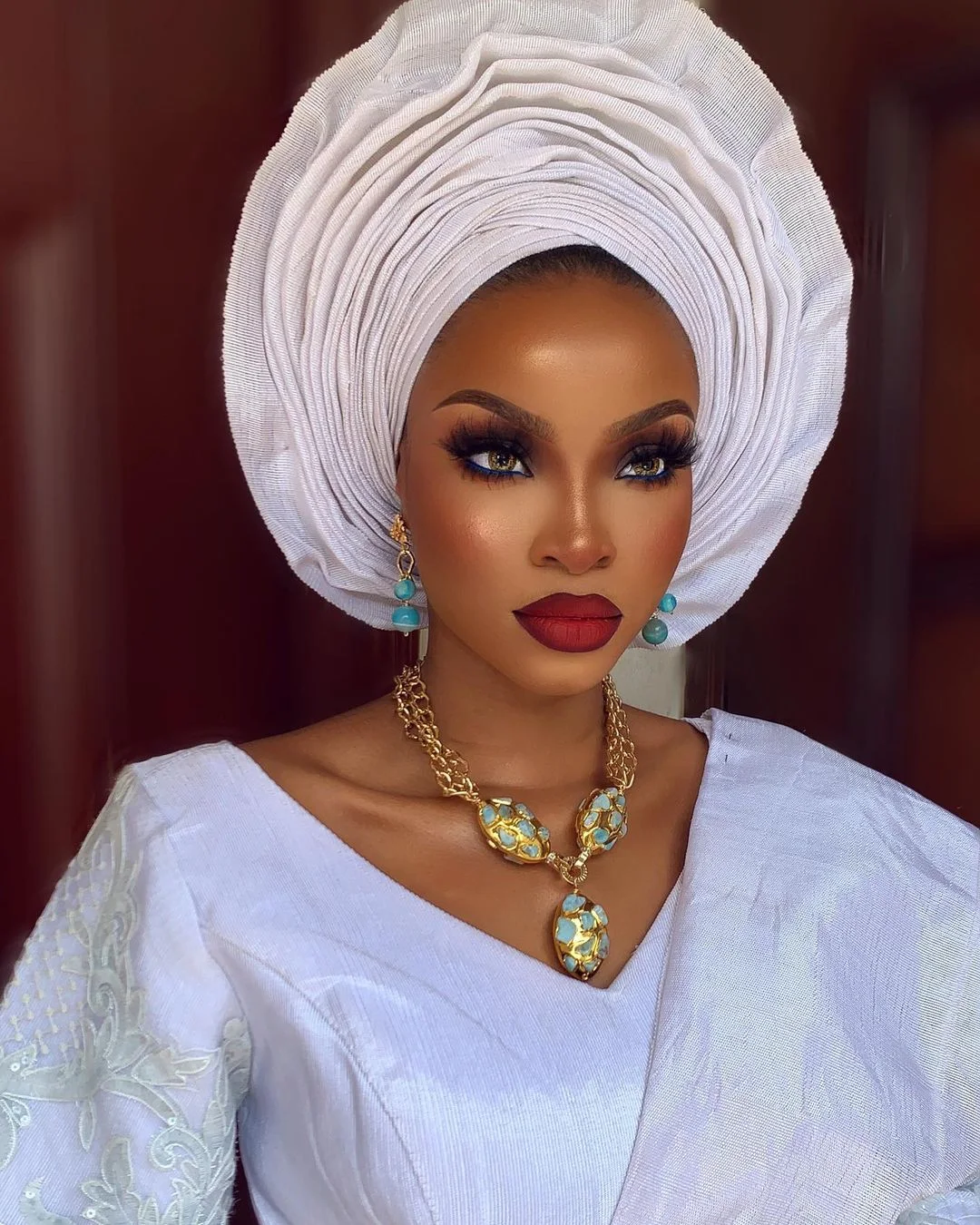 Most beautiful 2021 Nigerian bridal makeup and gele styles | Melody Jacob