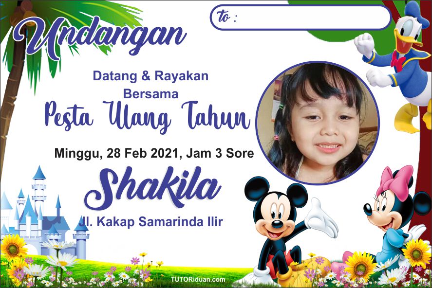 Free 30+ Desain Undangan Ulang Tahun Anak Format CorelDraw CDR - TUTORiduan.com
