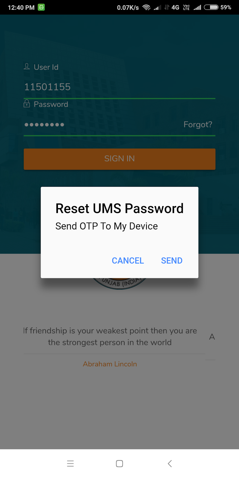 How to change ums password using lpu touch app. About LPU Touch App