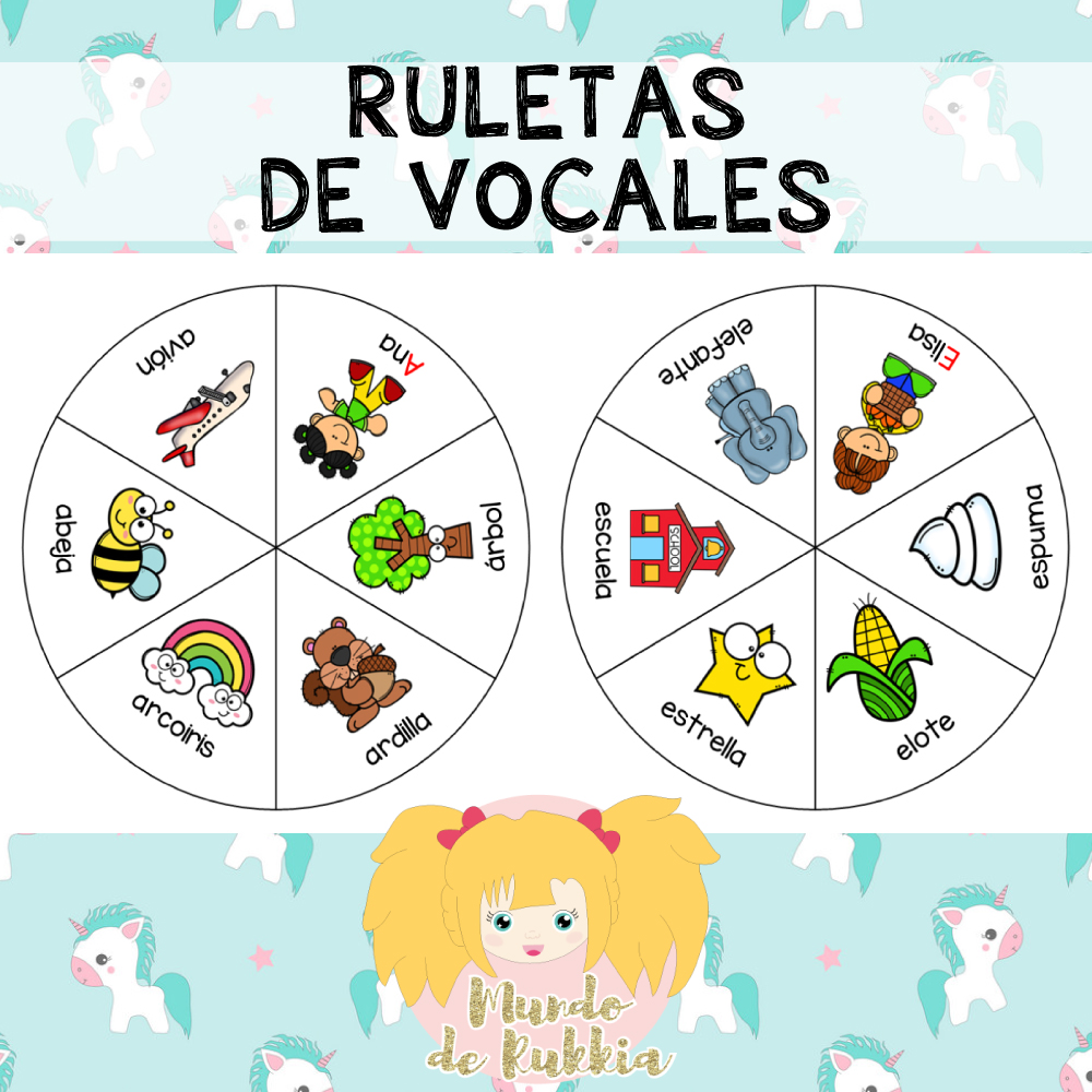 Ruletas de las Vocales | Mundo de Rukkia