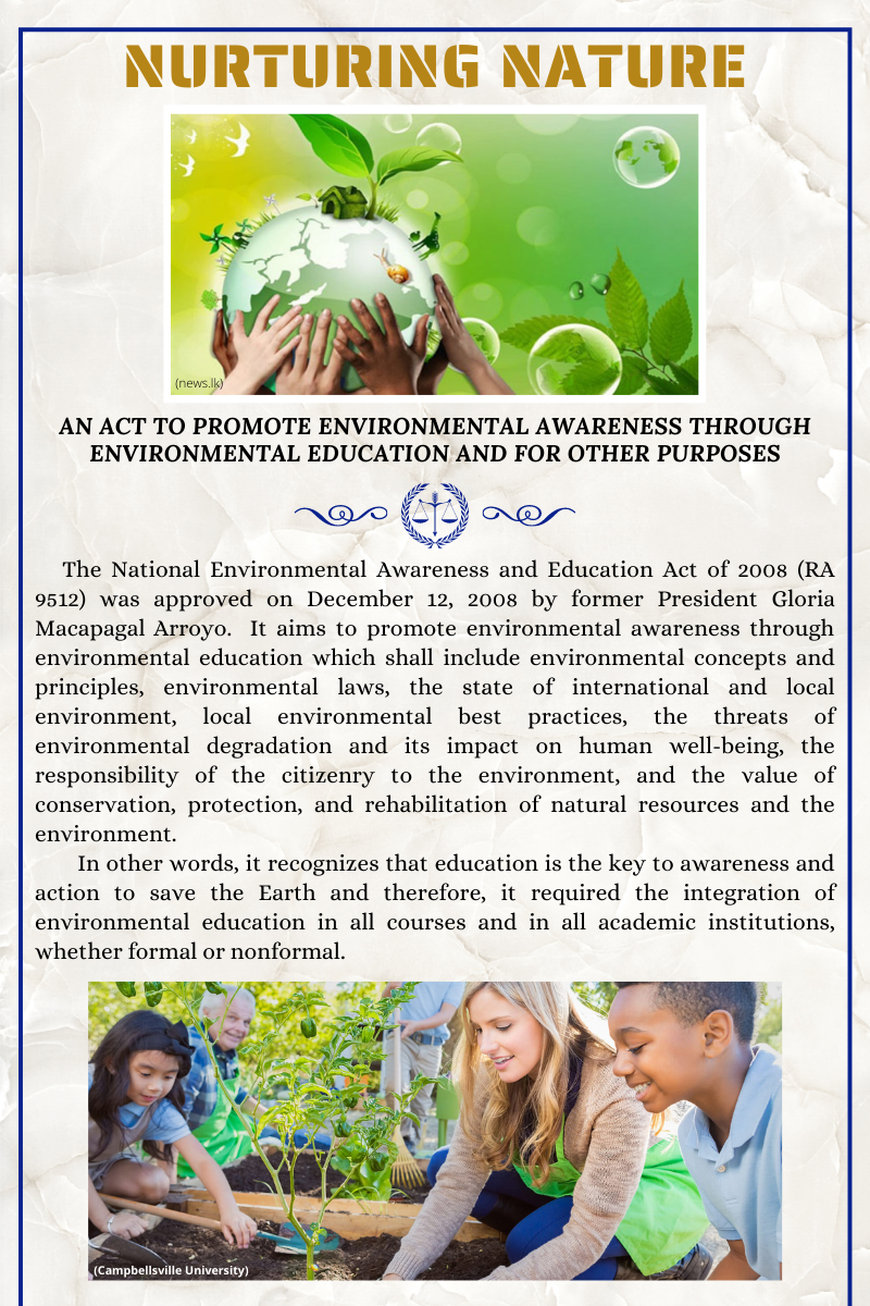 Republic Act No. 9512 - National Environmental Awareness and Education ...