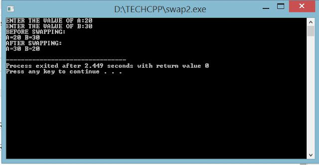 C++ Program to swap two numbers without using 3rd variable [DEVCPP/GCC ...