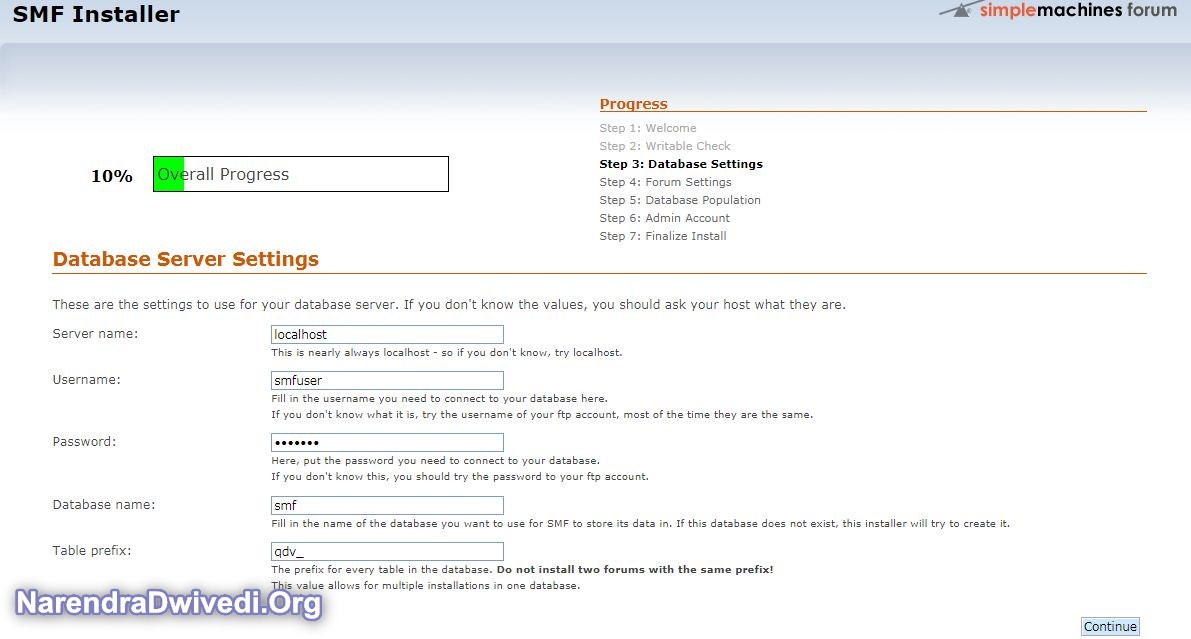 How To Install Simple Machine [SMF] Forum - Narendra Dwivedi