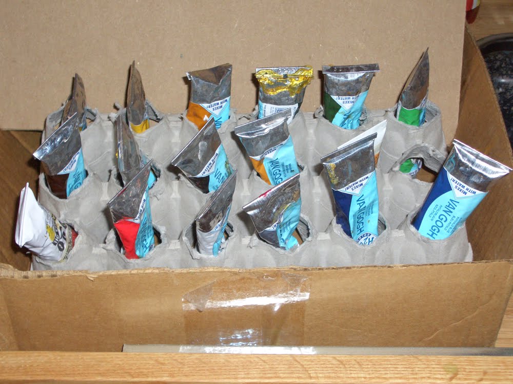 Crista Forest's Animals & Art: Inexpensive Art Paint Tube Organizer