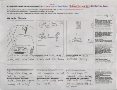Graphics: Texting and Driving PSA Poster