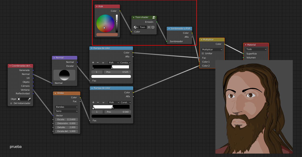 Estudiando Blender: Halftone shader