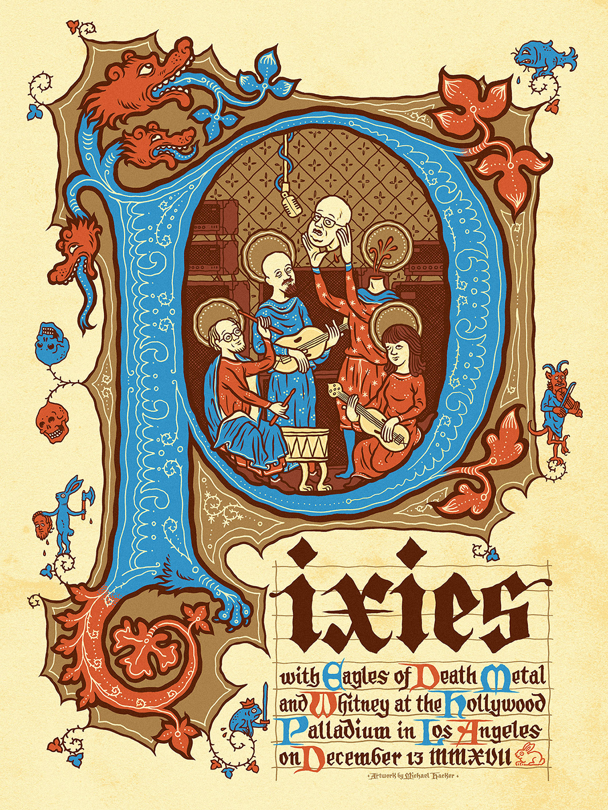 INSIDE THE ROCK POSTER FRAME BLOG: Michael Hacker Pixies Los Angeles ...