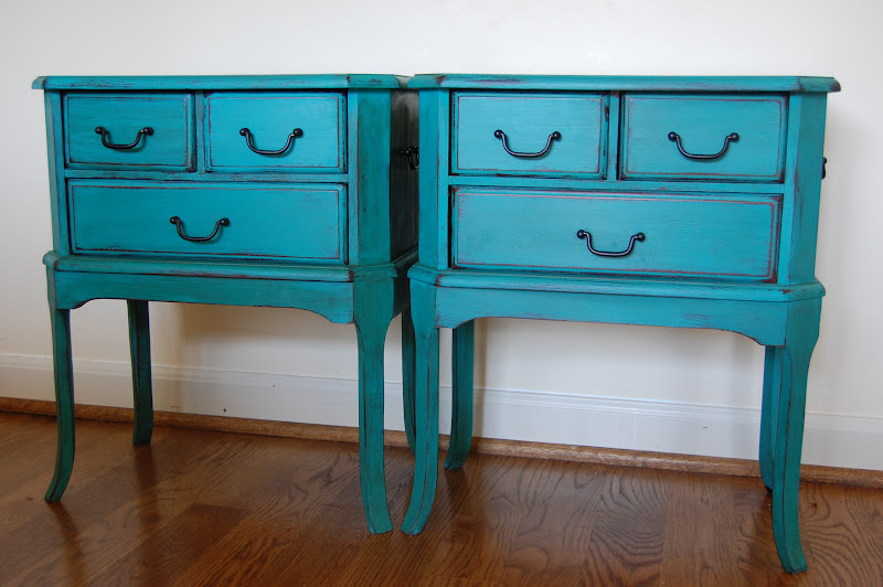 Atlanta Shabby Chic: Turquoise Side Tables (SOLD)