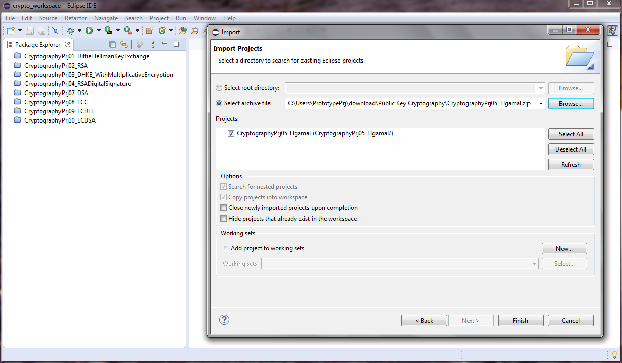 Prototype Project Public Key Cryptography Elgamal Encryption Scheme Java