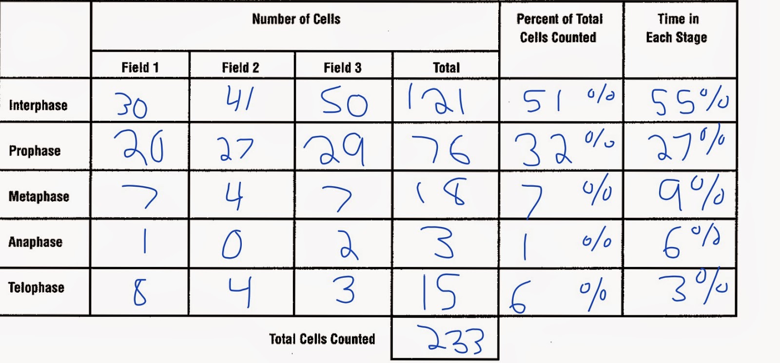Biology Honor Labs: Mitosis Lab Report