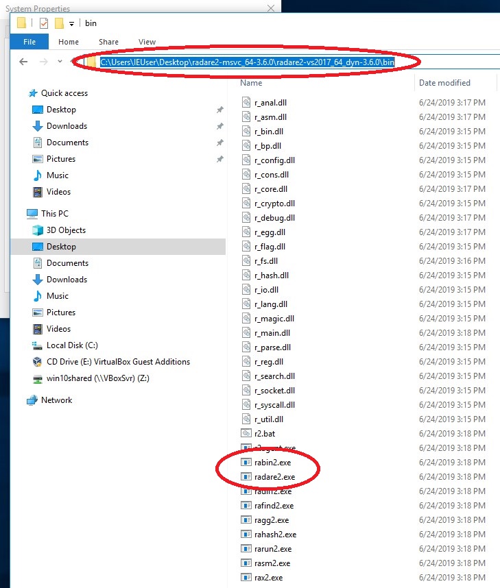 C development environment with gcc vim and radare2 in Windows 10 the ...