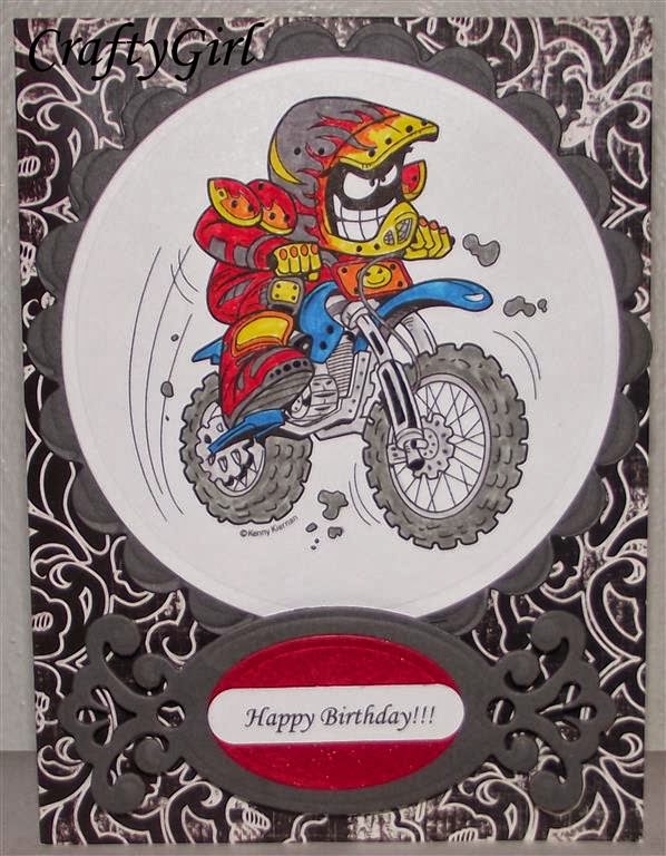 CraftyGirl Cards and Crafts: "Dirt Bike Mike" Birthday Card