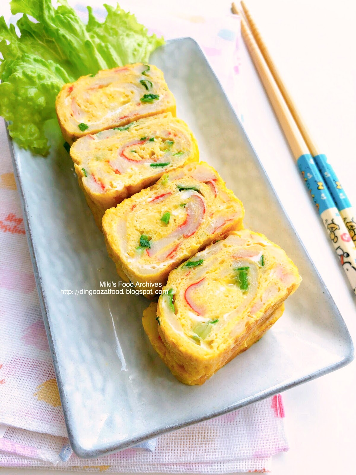 Miki's Food Archives : Crab Stick & Spring Onion Rolled Omelette/ Egg ...