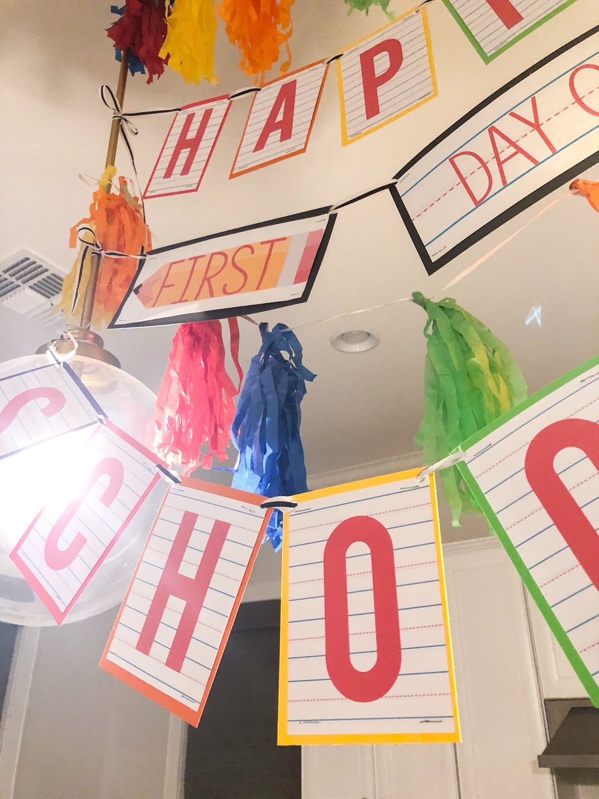 Printable. First Day of School Banner.