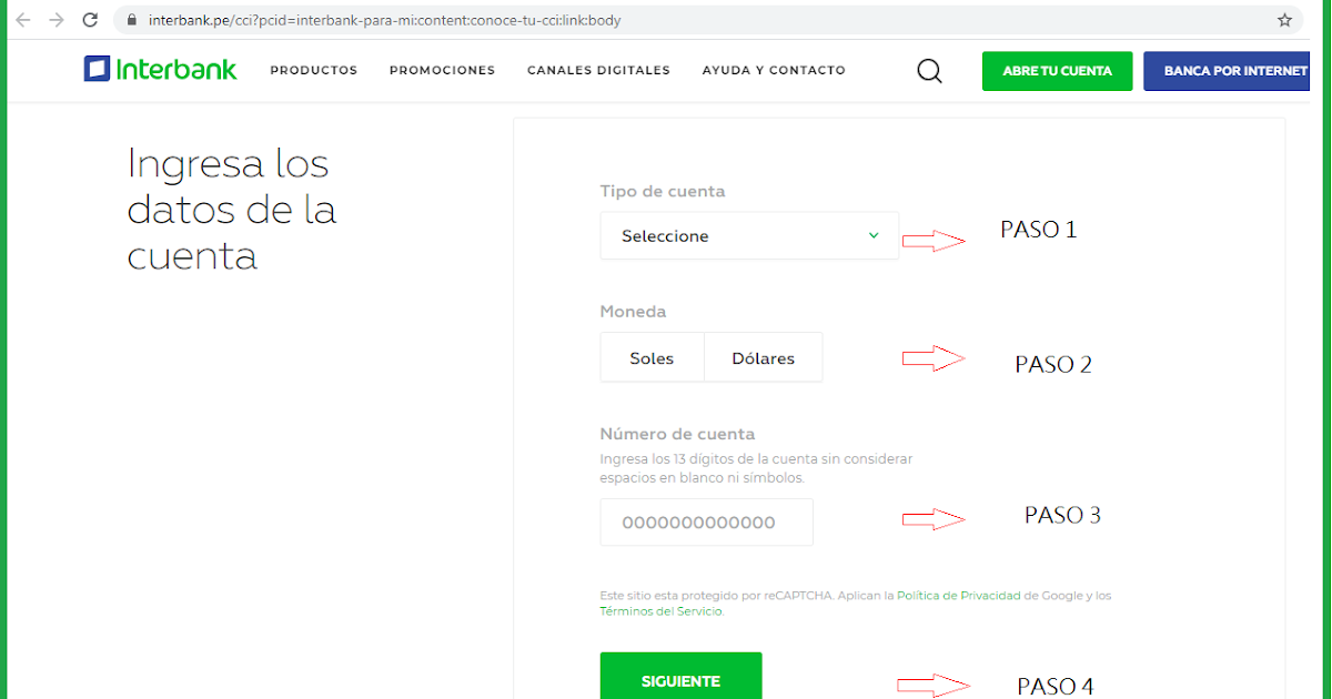 Clasificados Latinoamérica: COMO CONSULTAR TU CCI DEL BANCO INTERBANK