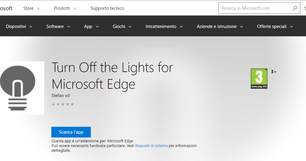 L'estensione Turn Off the Lights per Microsoft Edge arriva nel Windows ...
