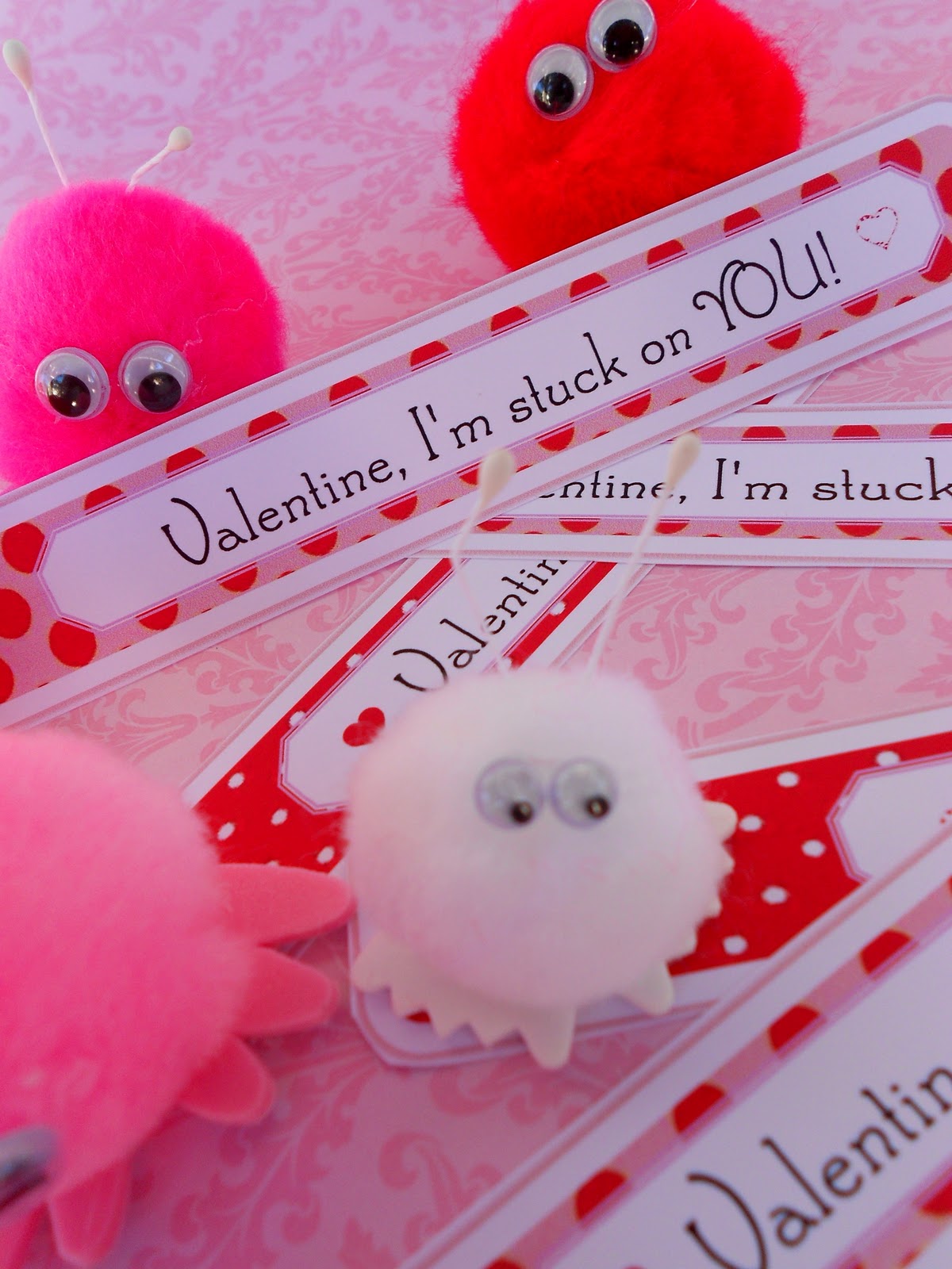 Warm Fuzzy Valentine Luv Bugs~ A cute & easy Valentine idea