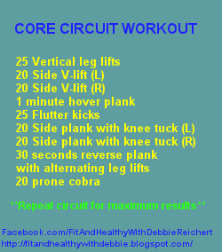 Complete core workout - Fit and Healthy with Debbie