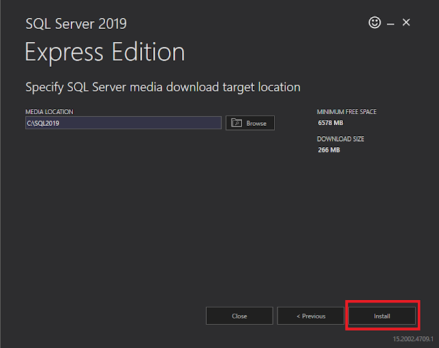 1. ติดตั้ง Microsoft SQL Server Express 2019