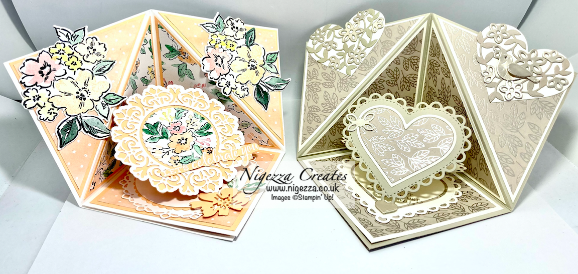 Nigezza Creates: Corner Pop Up Card With Hand Penned Petals
