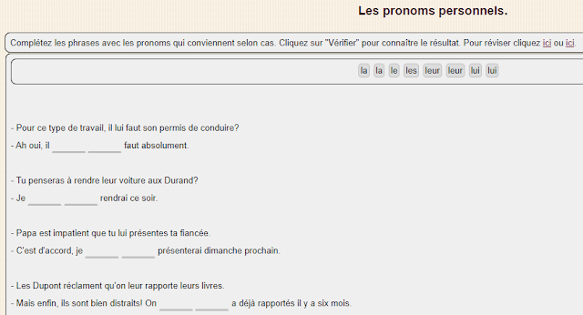Le blog de FLE de madame Lourido: Les pronoms COD et COI